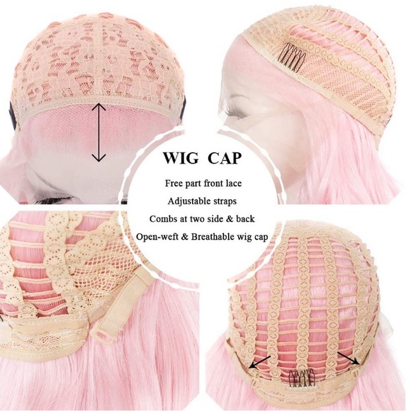Accessories | Hailey 24 Pink Wavy Lace Front Wig Nwt | Poshmark